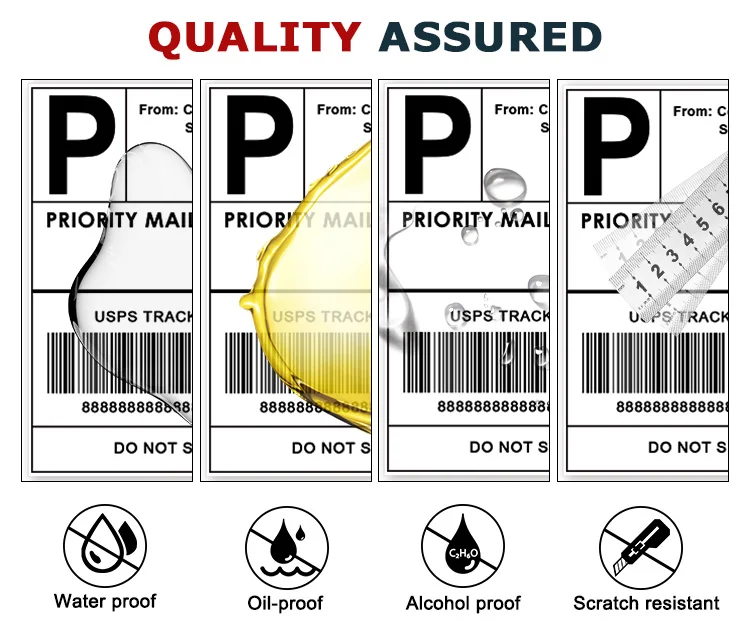 Factory Price Waterproof Shipping Label Printing Address 4x6 Blank ...