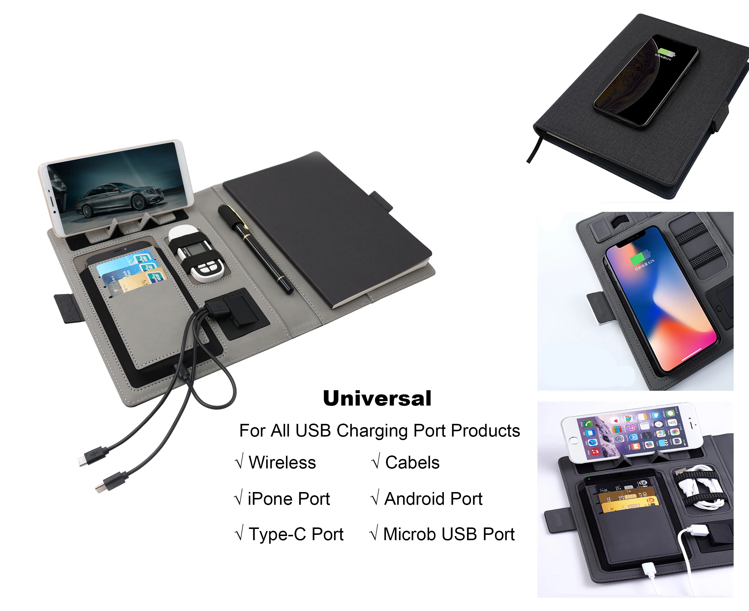 A5 Agenda With Power Bank Diary Notebook With Custom Usb Flash Drive ...