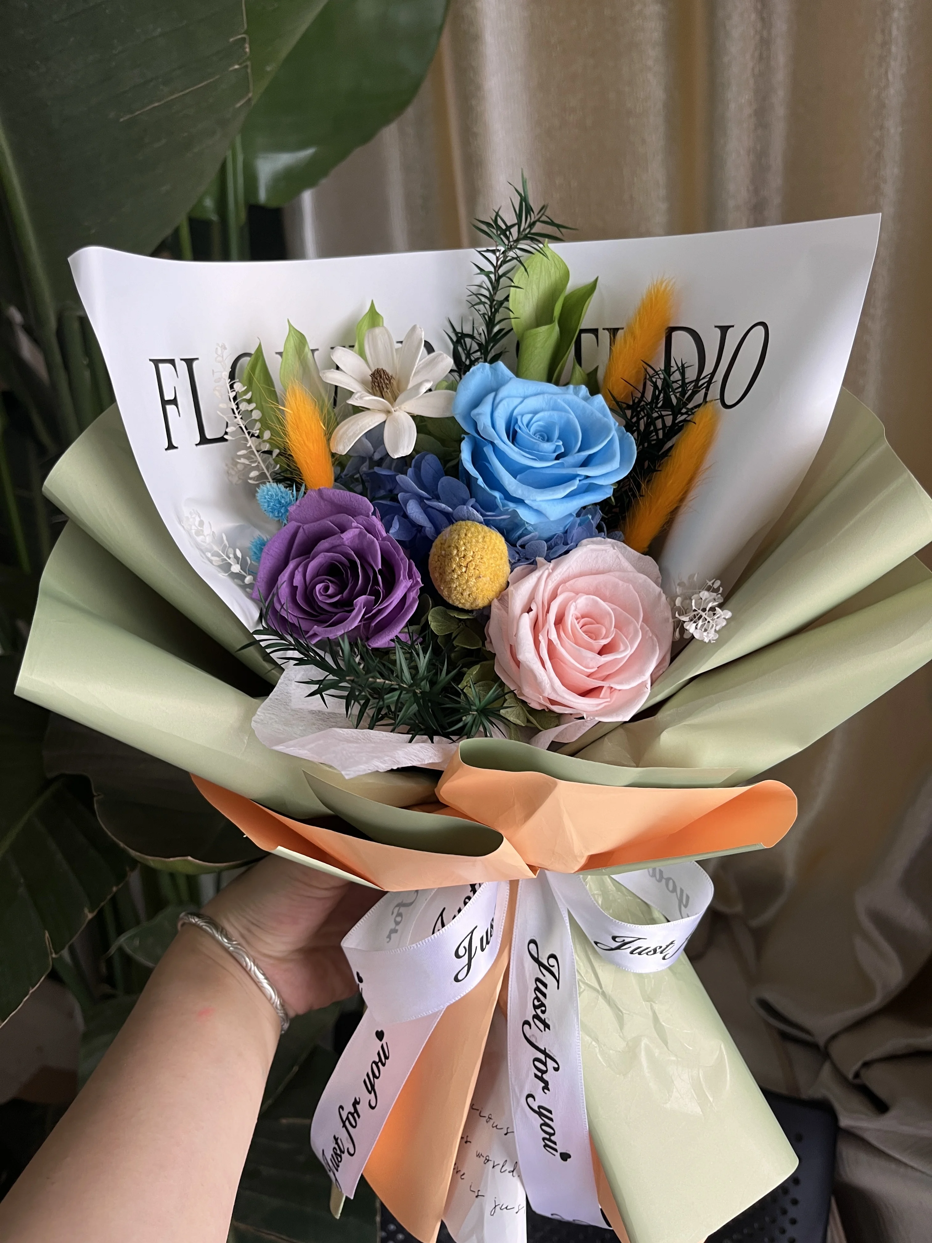 Wholesale Beautiful Eternal Natural Rose Flower Bouquet Love Languages ...