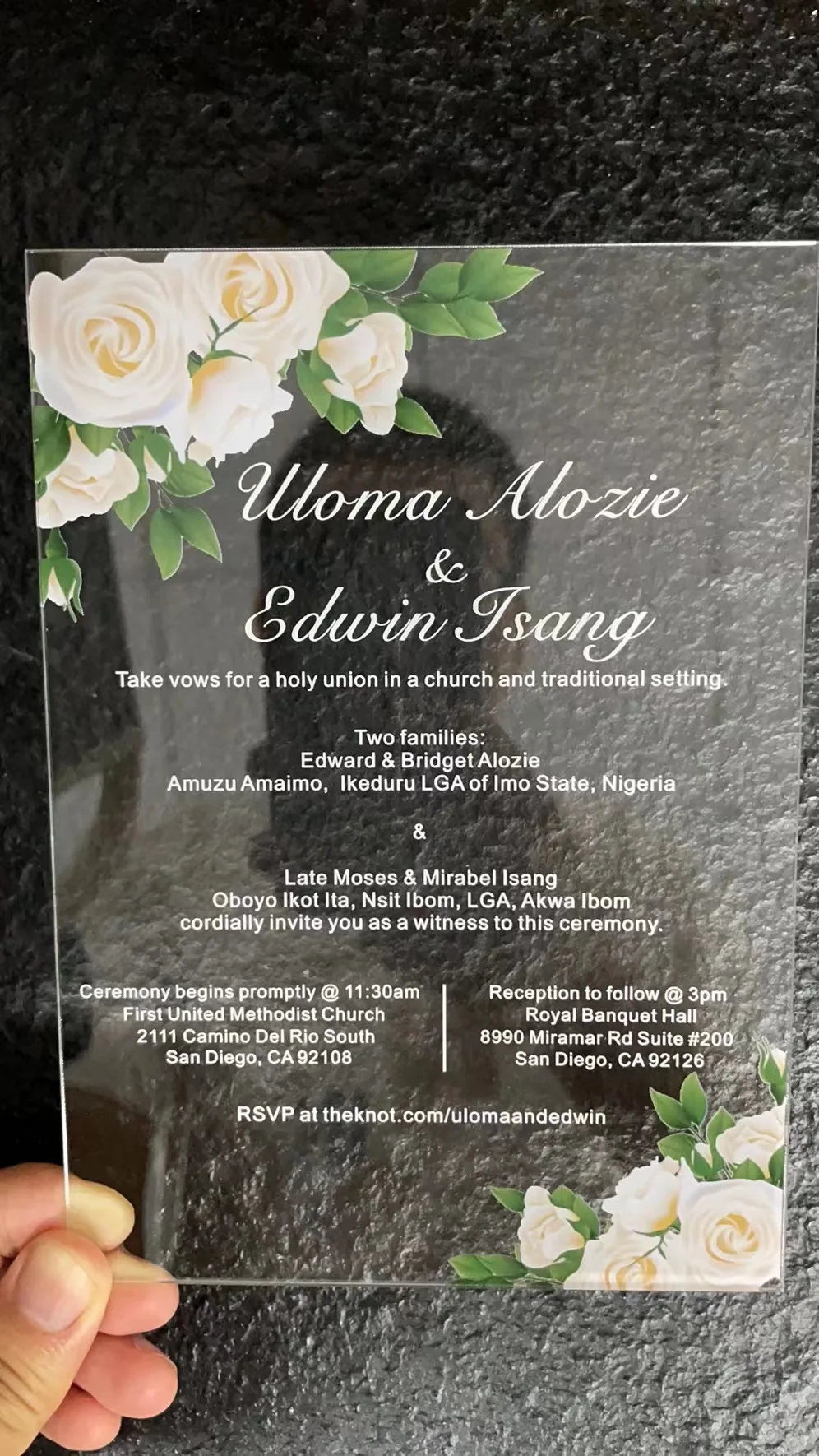 Acrylic Wedding Invitations - Unique and Elegant