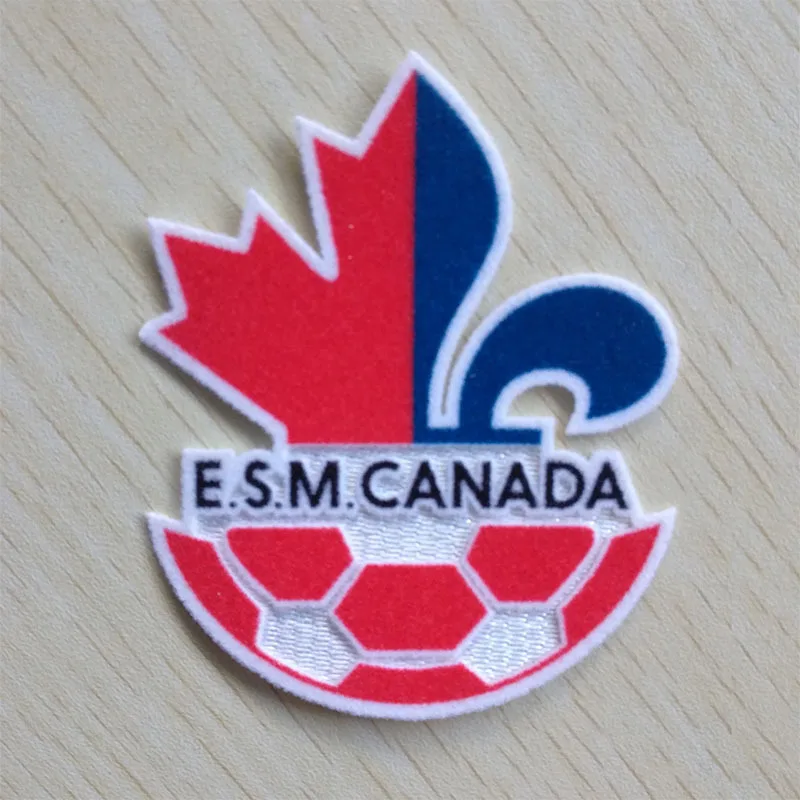 Custom Flock Printing Heat Transfer Patch Soccer Football Team Garment ...