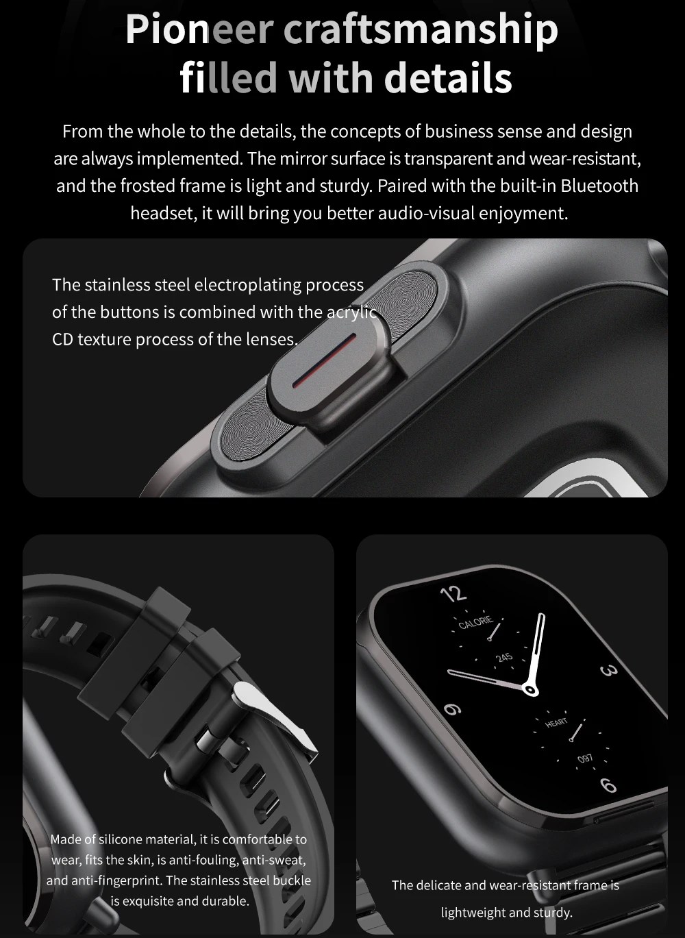 2 in 1 Smartwatch with TWS Earbuds - Health & Fitness Tracker
