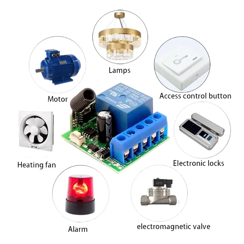 433.92 Mhz Wireless Relay Switch Module - 12V DC Control