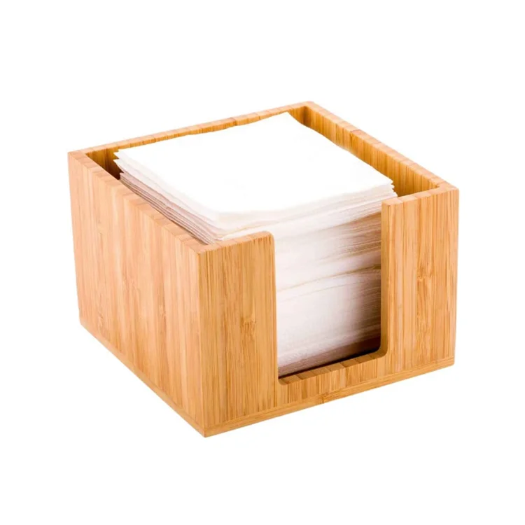 Wooden Tissue Box Square Flat Tissue Box Table Decor Napkin Stand - Buy ...
