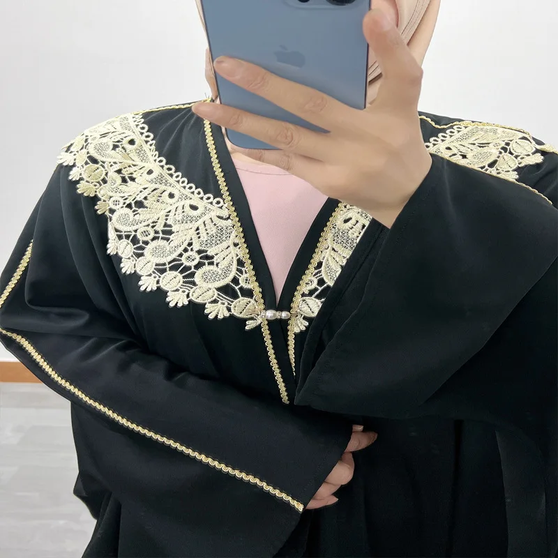 Bicomfort 2024 Black Elegant And Casual Eid Muslim Dress Large Bat ...