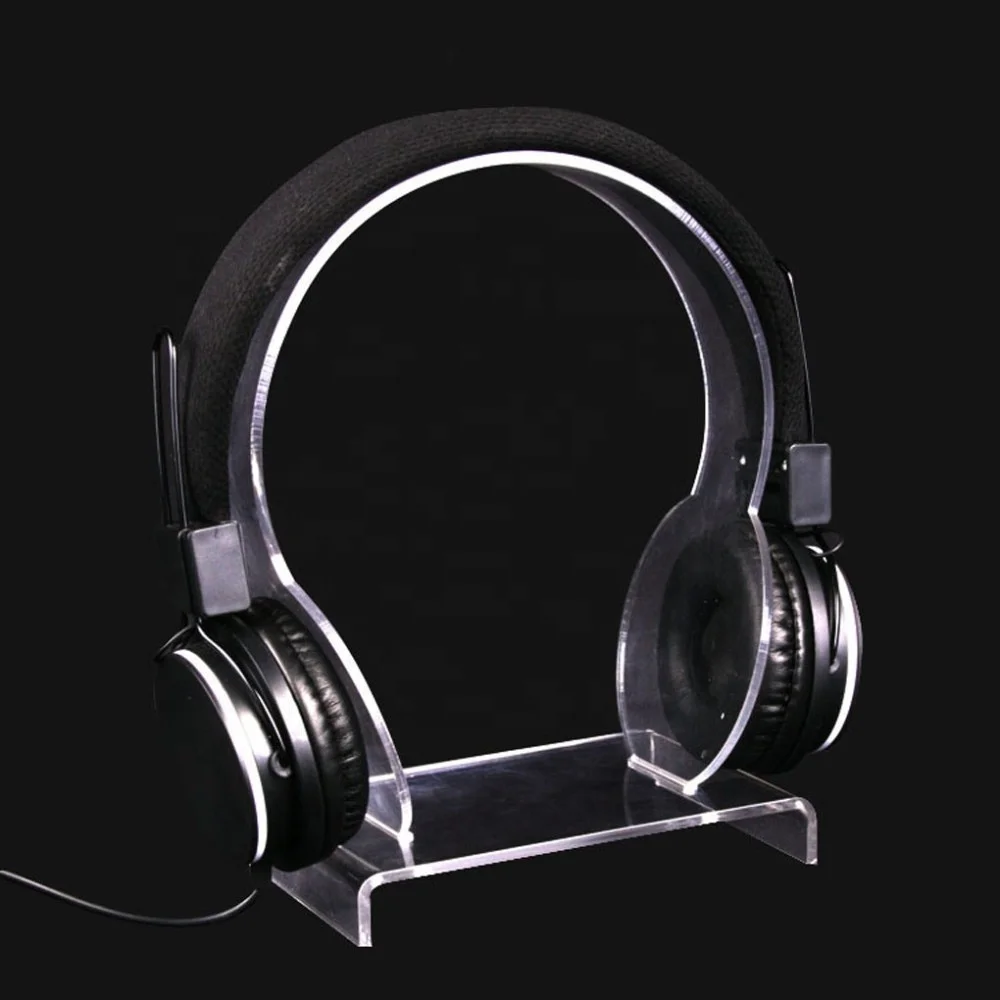 Clear Acrylic Headphone Display Stand Over Ear Headphones Holder ...