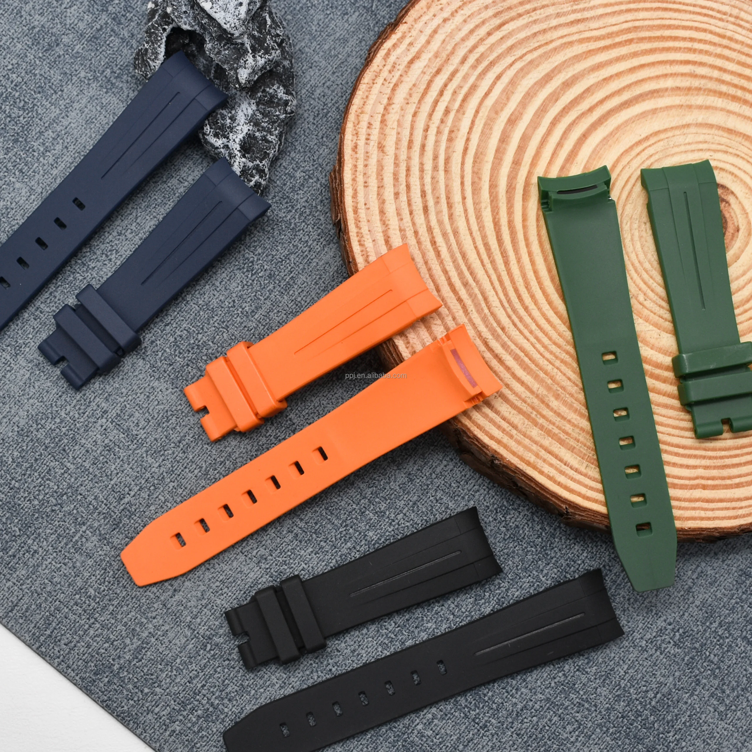 Custom 21mm Tpu Rubber Watch Strap for Rolex Replacement Bands ...