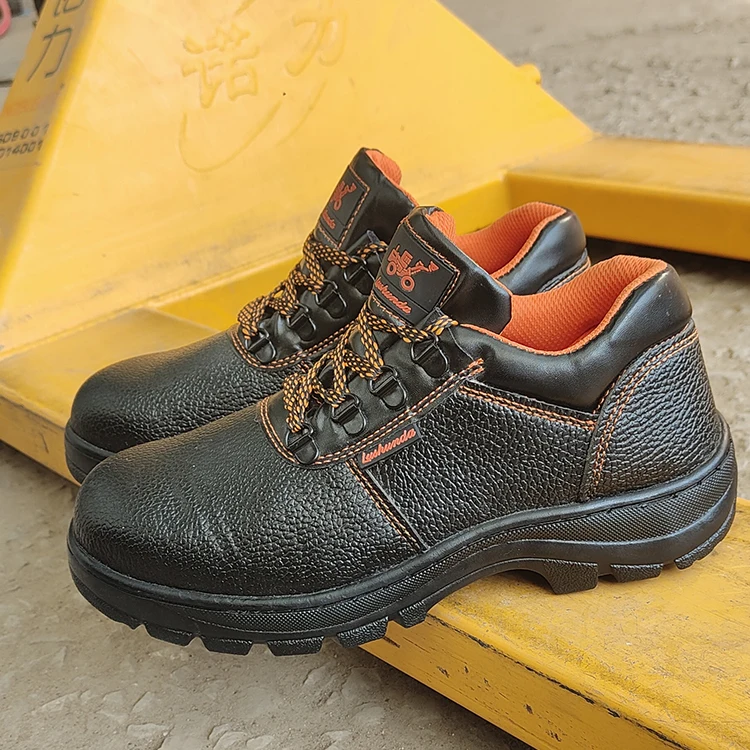 Safe Toe Steel Toe Cow Leather Industrial Safety Shoe