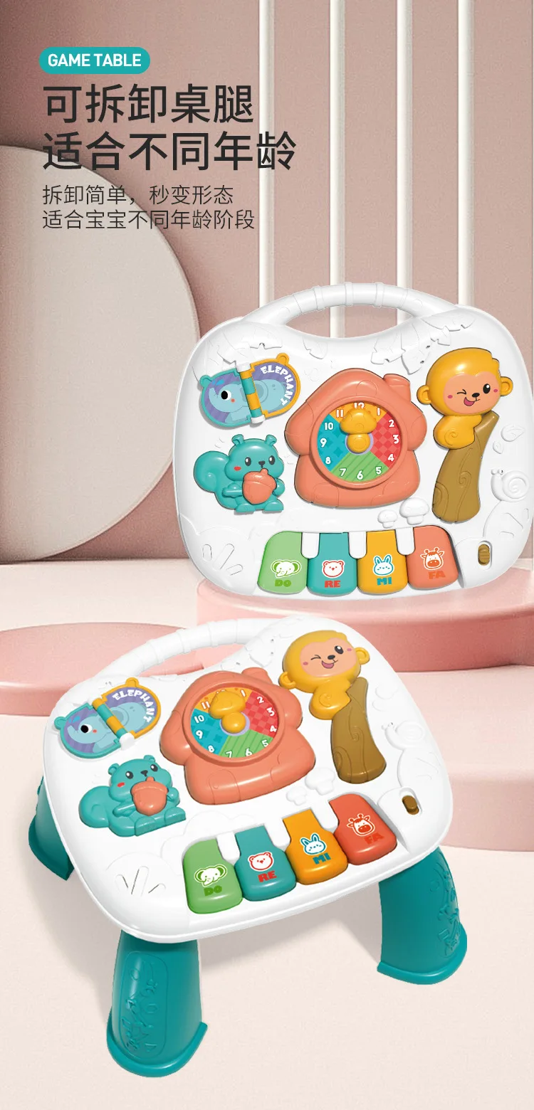 Multi-Functional Puzzle Detachable Game Table Baby Activity Table ...