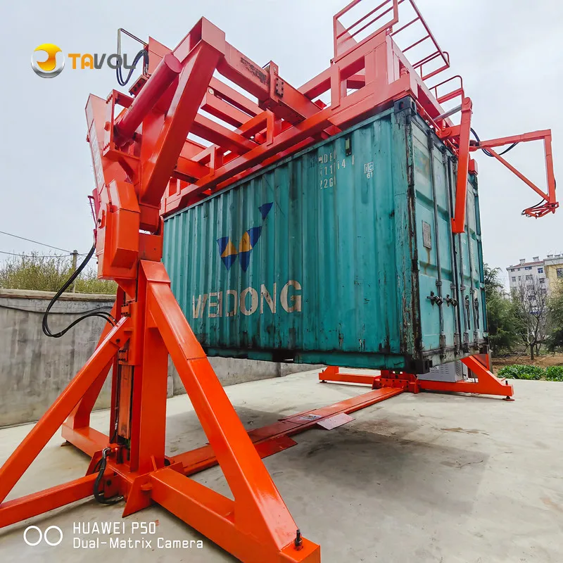 Cheap Price 20feet Single Lane Double Side 180 Degree Container Tilting ...
