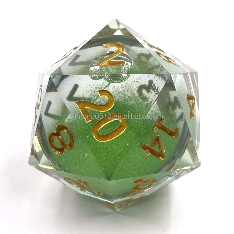 Custom D20 Liquid Core Giant Resin Dice 55MM Polyhedron Board Game ...