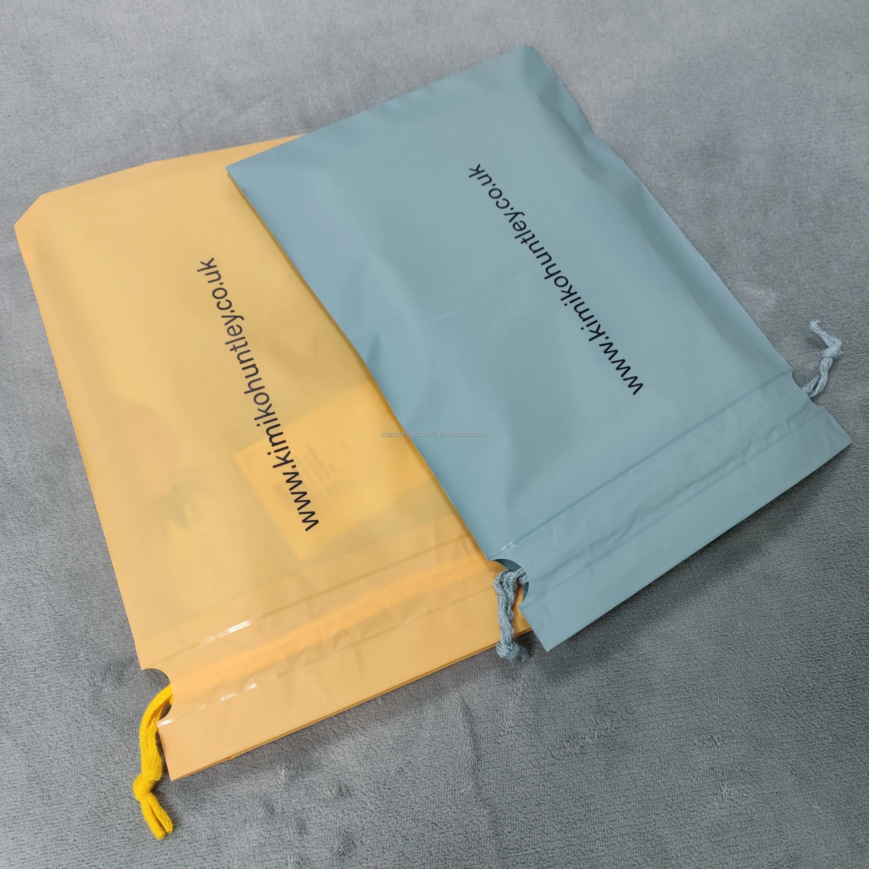 Custom Design Plastic Draw String Bag For Clothes Packing - Buy String ...