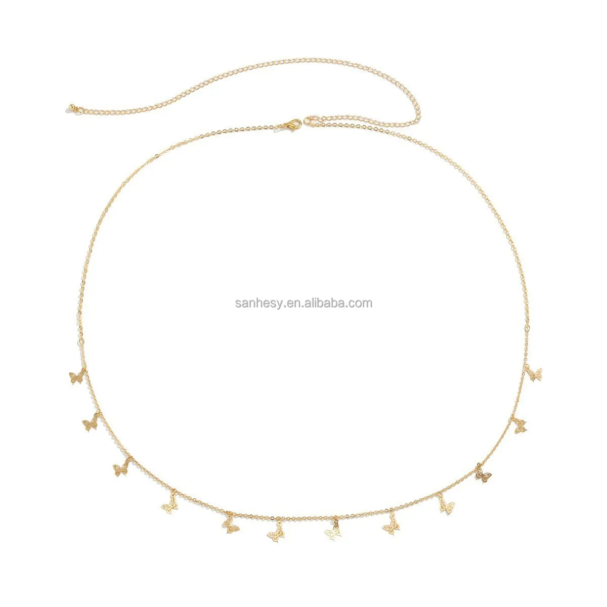 Bling Gold Plated Crystal Star Waist Belt Belly Chain Jewelry Body ...