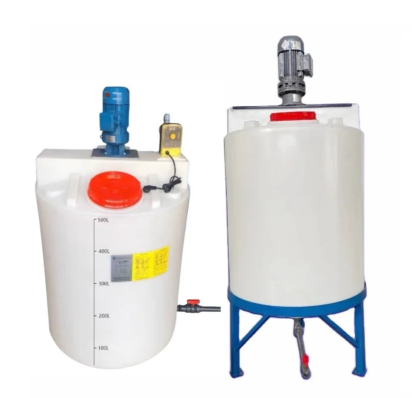 Rotational High Quality Plastic Chemical Mixing Tank With Agitator ...