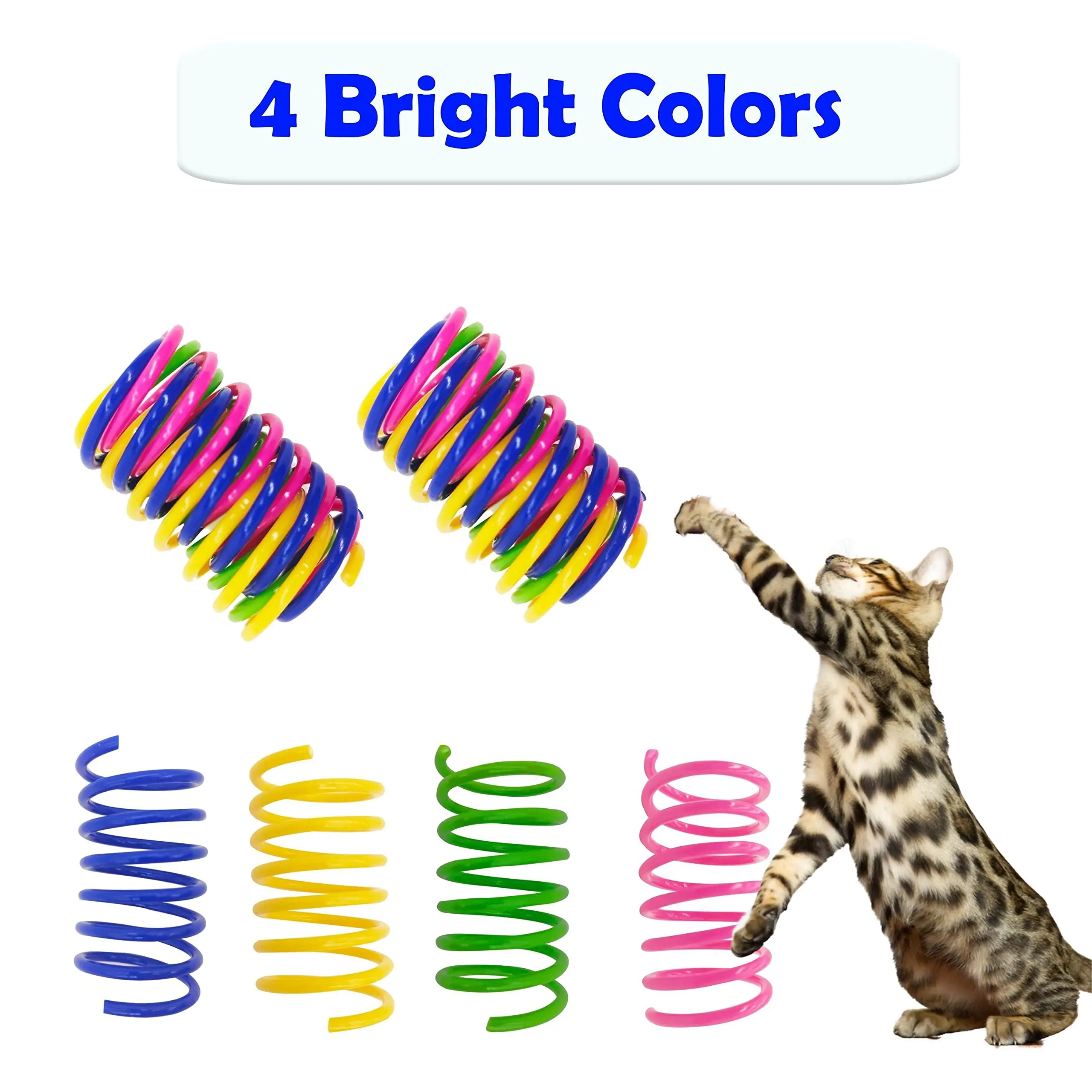 Colorful Plastic Spring Coils Attract Cats Interactive Toys For Cats ...