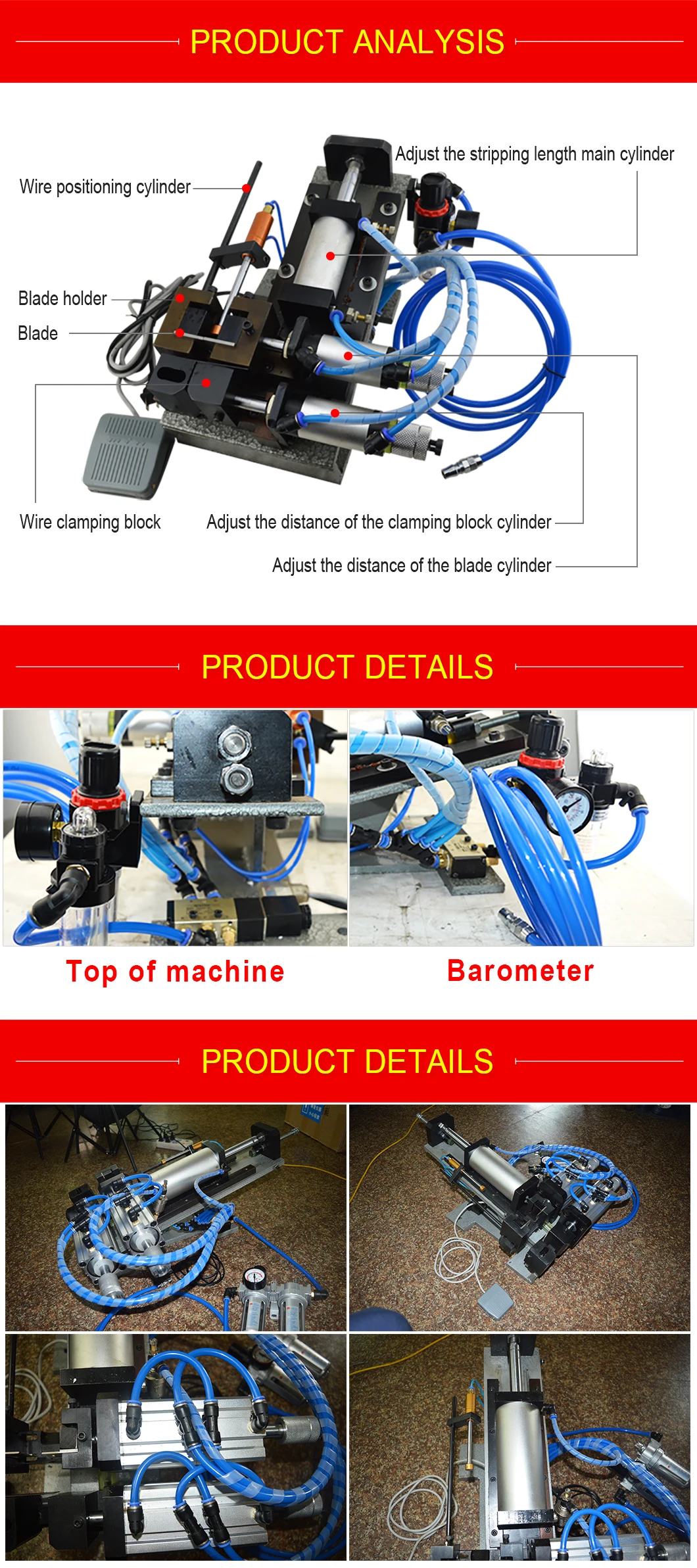 3Q 315 Pneumatic Manual Wire Stripping Machine - Efficient Cable Peeling