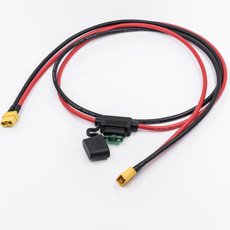 XT60U Connector Extension Cable with Waterproof Fuse Holder