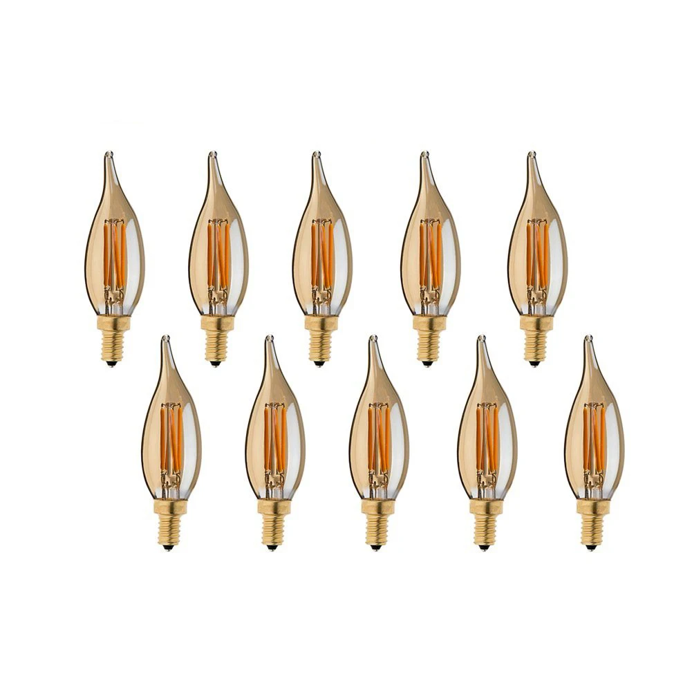 C32t E14 12v 4w 2200k Vintage Edison Lamp Light Bulb Gold Tint Amber ...