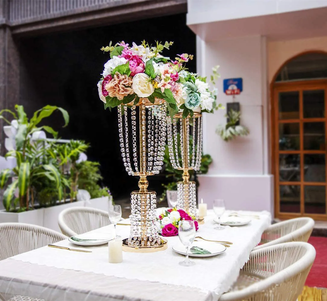 Wrought Iron Centerpiece Wedding Backdrop Flower Vase Centerpiece Table ...