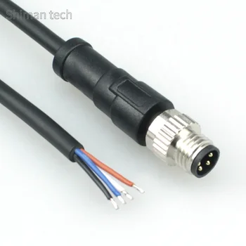 M8 Connector Io Sensor Cables Male To Wire Tinned - Buy M8 A-code Plug ...