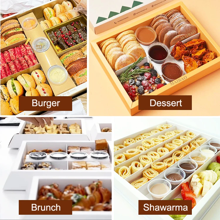 Customizable Takeaway Food Brunch Platter Box Packaging