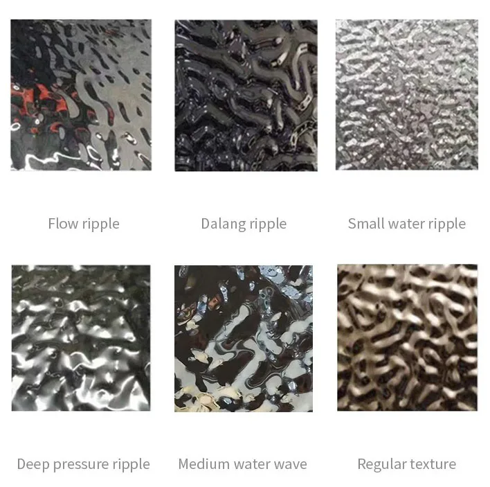 Mirror Stainless Steel Sheet With Water Ripple Pattern For Ceiling And ...