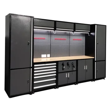 Garage Workstation Modular Tool Box Workbench Workshop Metal Garage ...