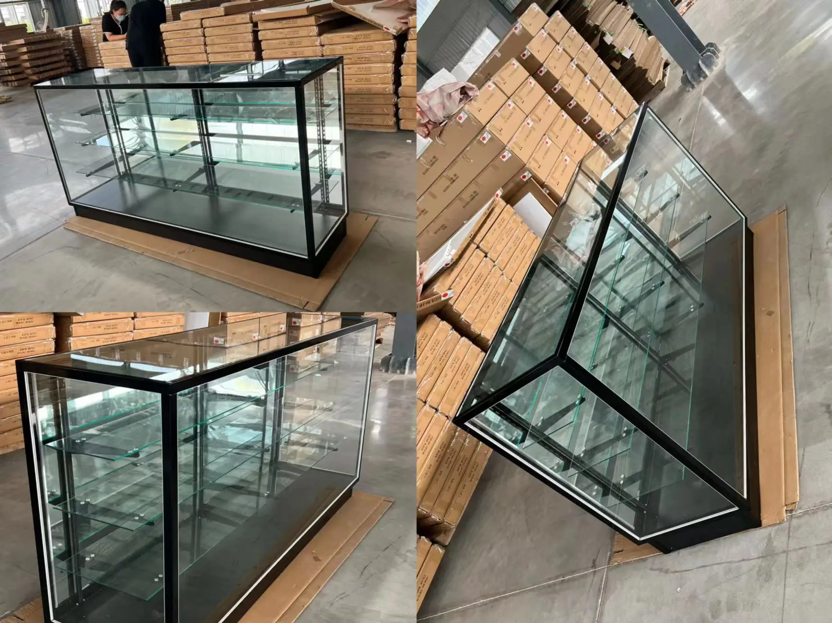 KD extra Vision Showcase/with Led Lights/tempered Glass Display Cases ...