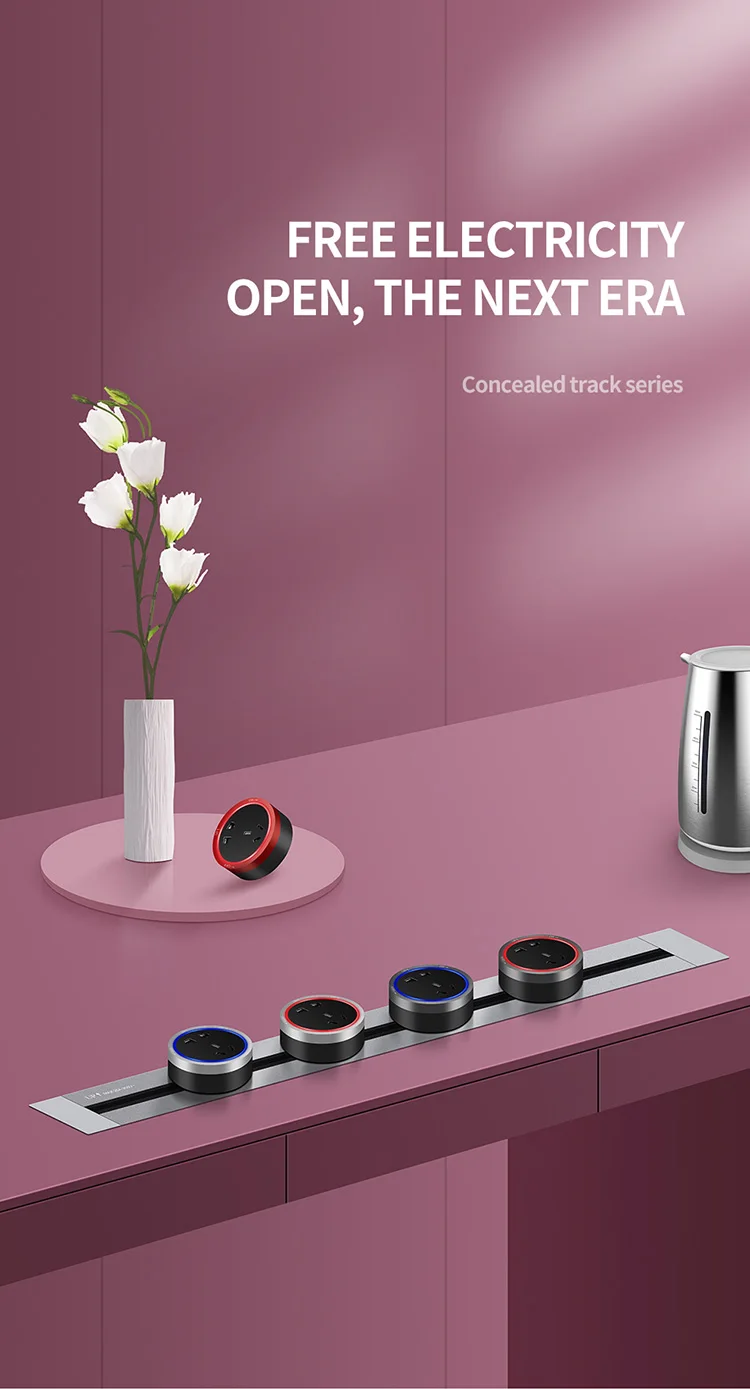 Removable Trail Power Track Embedded Wall Surface Mounted Electrical ...