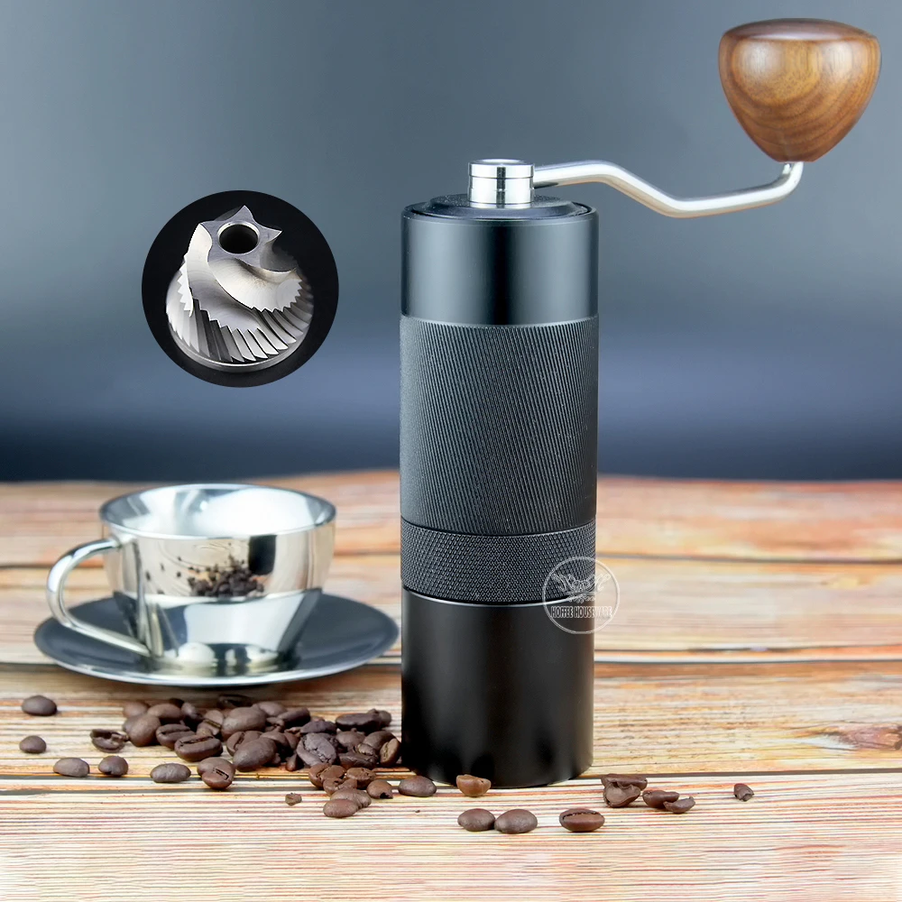 Adjustable Stainless Steel Burr Coffee Grinder Manual Bean Mill Coffee ...
