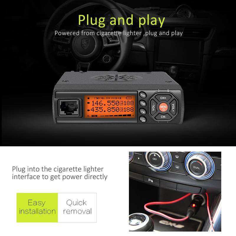 Zastone Z218 VHF UHF 25W Car Walkie Talkie - Durable Two-Way Radio for Marine & Vehicle ...