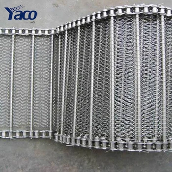 Ss304 Chain Link Spiral Wire Mesh Conveyor Belt / 1m 1.2m 1.5m Wide ...
