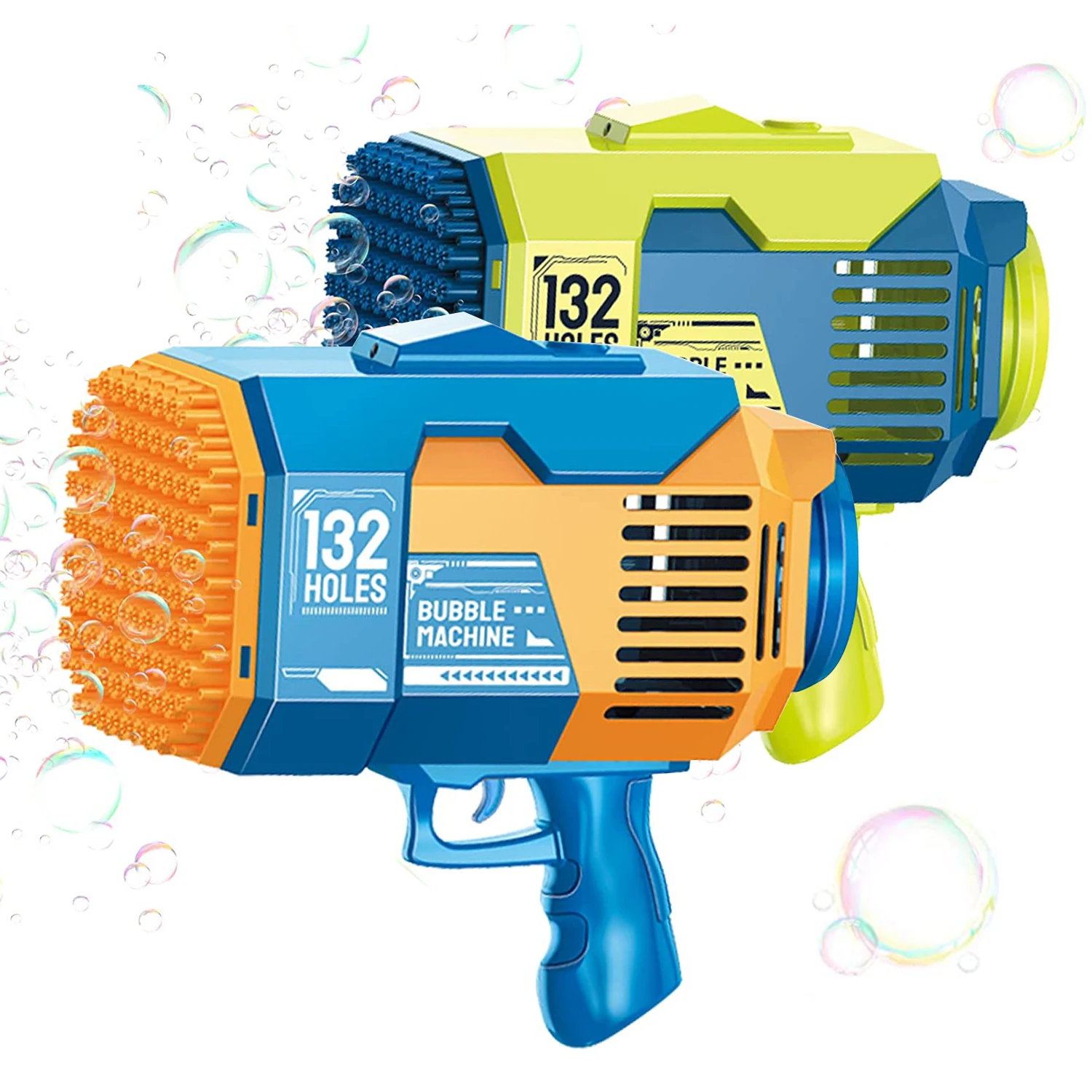 132 Holes Rocket Bazooka Bubble Gun for Kids Outdoor Play Children ...