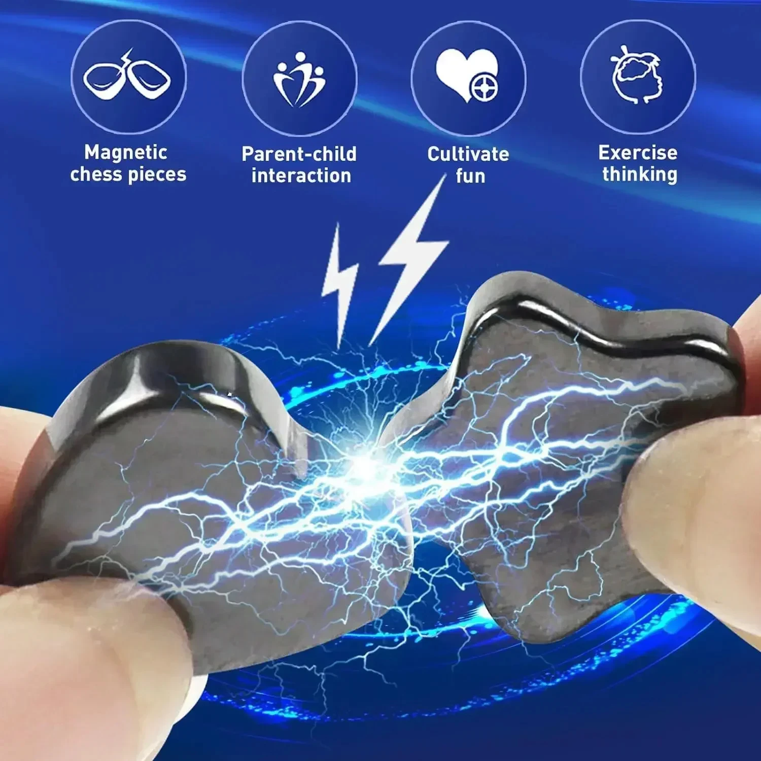 Magnetic Chess Game Magnet Stone Board Game Set Toy For Children ...