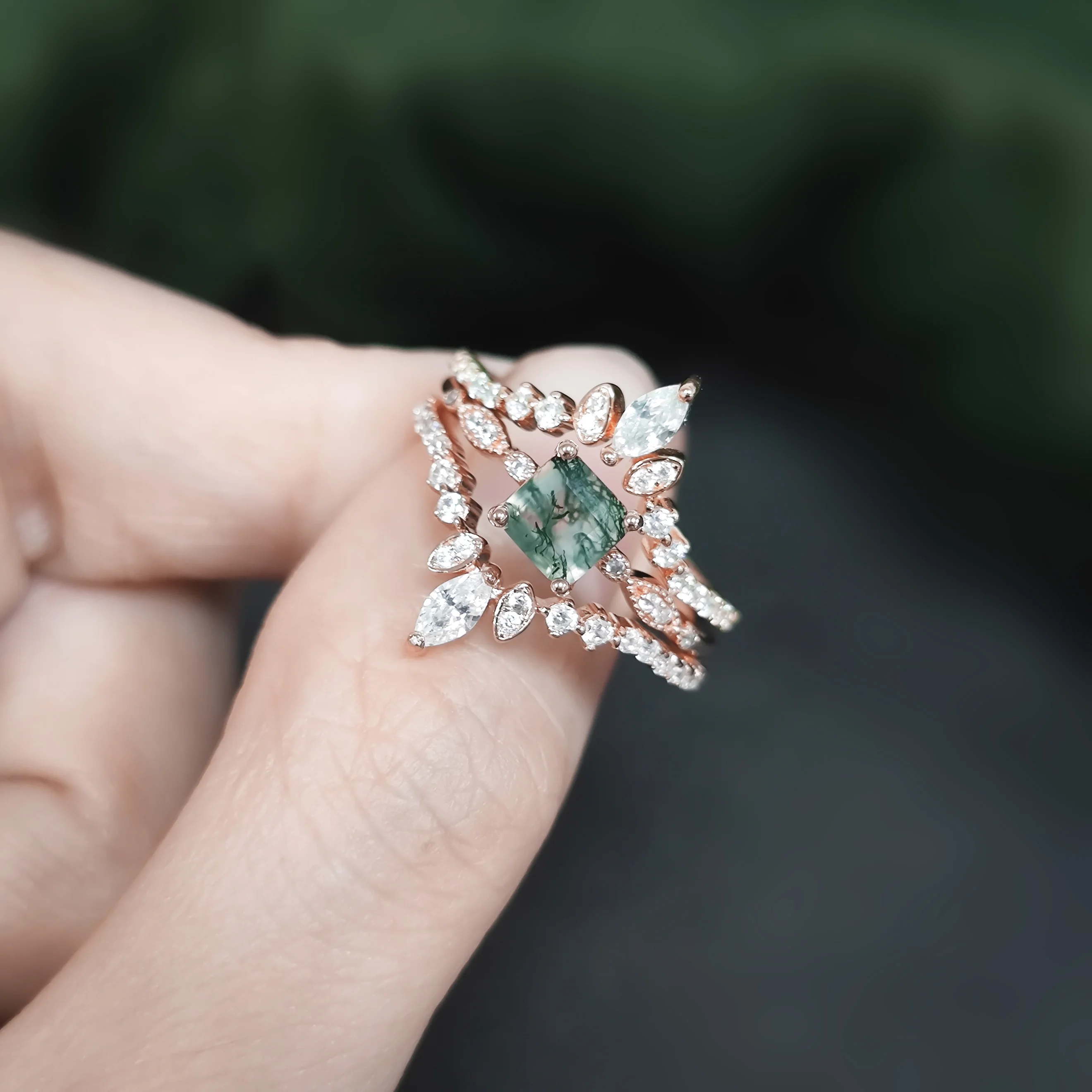 Wholesale Stack Rings Rose Gold Tack Ring Tone Ring tacks 1 Set