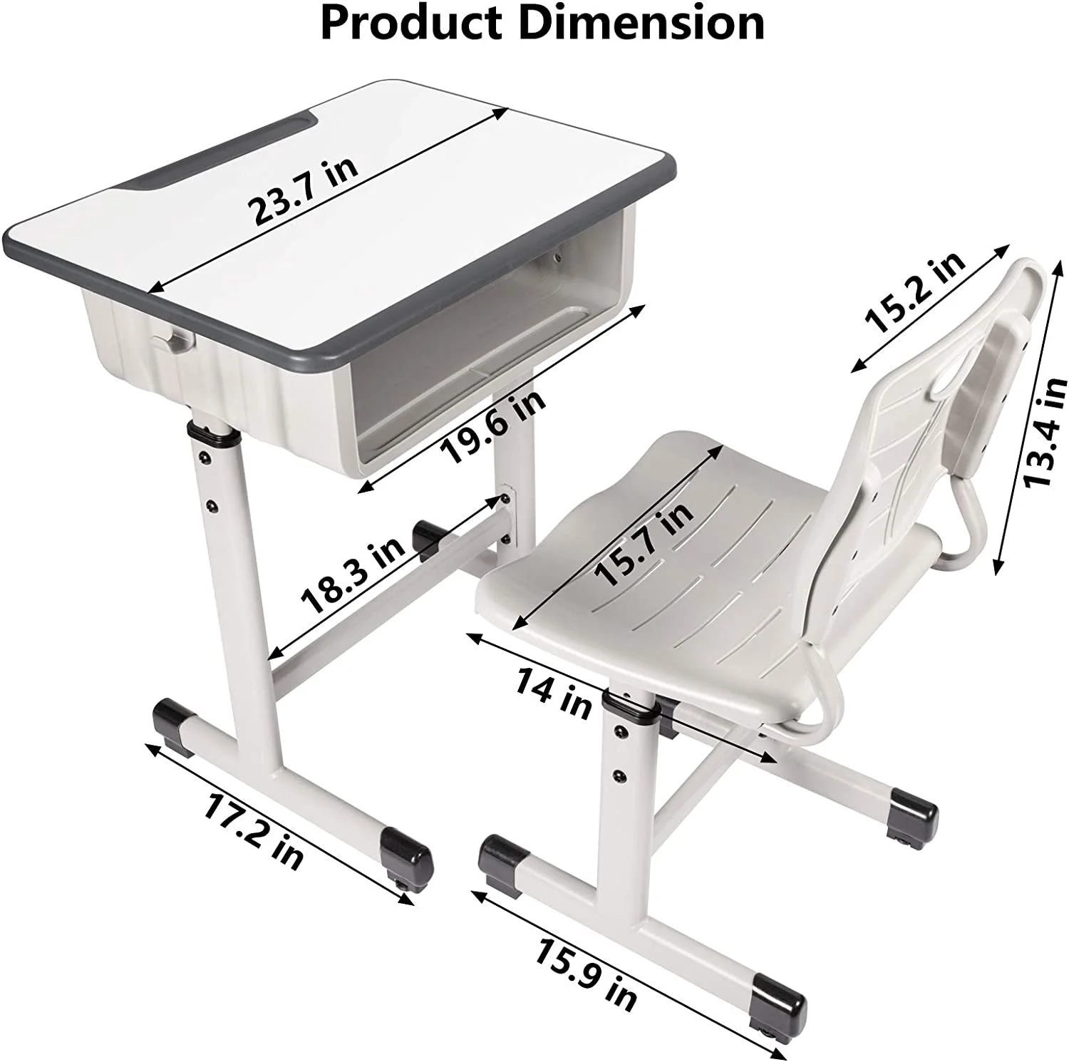 Wholesale Primary Middle School Furniture Student Desk and Chair Set ...