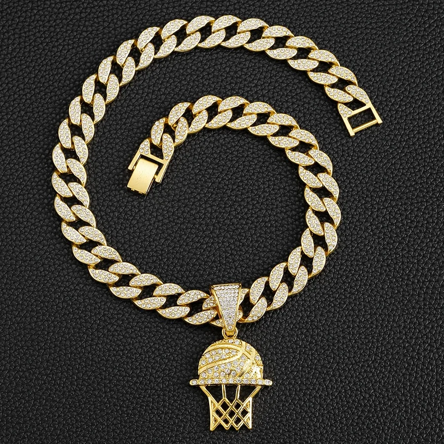 Iced Out Rapper Jewelry 15mm Width Cuban Chain Alloy and Bling ...