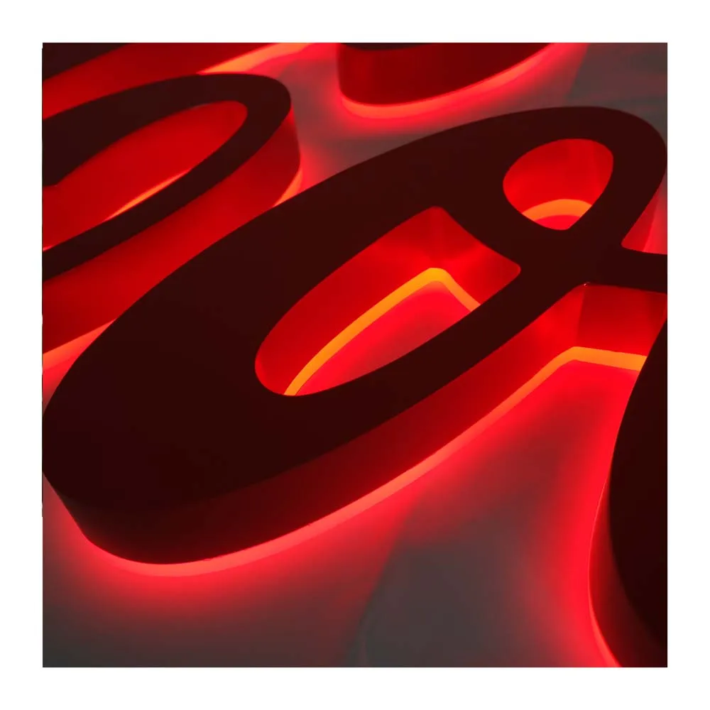 Custom Store Front Metal Logo Light Up Office Commercial Business ...