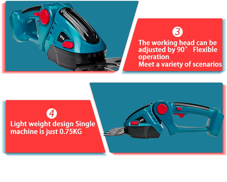 Ato A8383 New Design Cordless Garden Tools Lithium Battery Power Tools ...