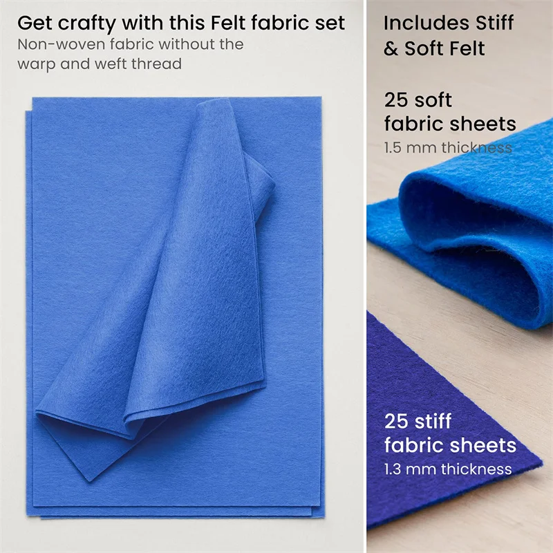Non Woven Cloth Fabric Sheets Various Colours Felts 100% Best Quality ...