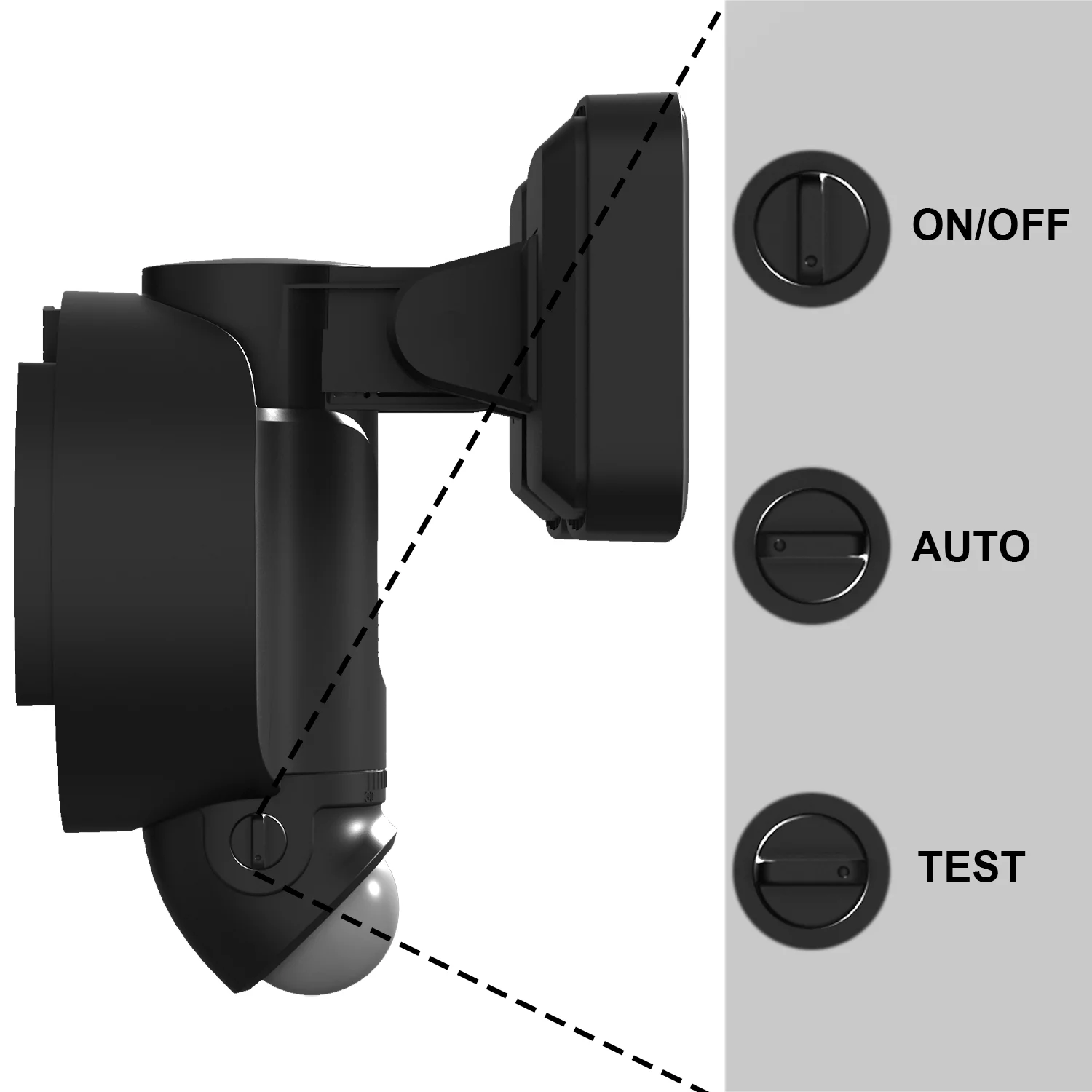 Dual Head Motion Sensor Solar Security For Outdoor Waterproof Garden ...