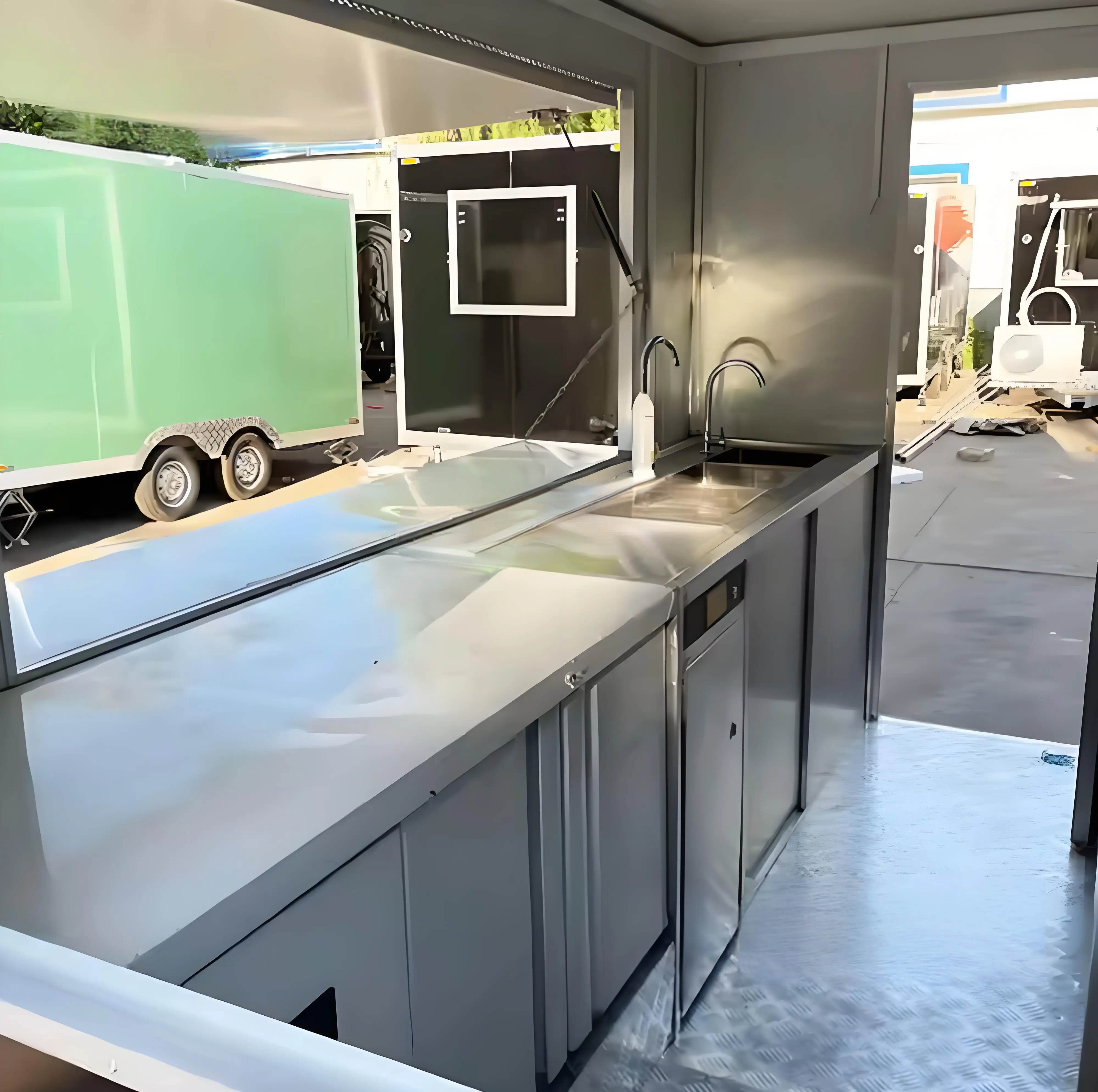 Snacks, Mobile Barbecue, Large Food Container, Truck Trailer, Ice Cream ...