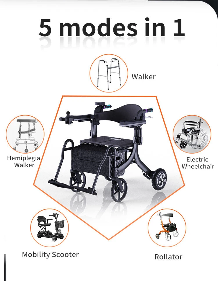 Adult Portable Swivel Chair - Electric Wheelchair for Elderly