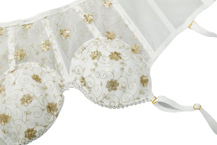 Women Camisole With Bra Padded Floral Bralette Embroidery French Lady ...