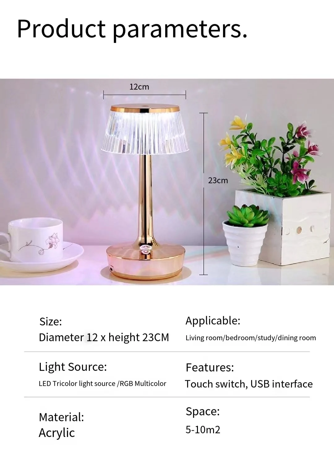 Nordic Minimalist Simple Led Home Decor Living Room Study Desk Wireless ...
