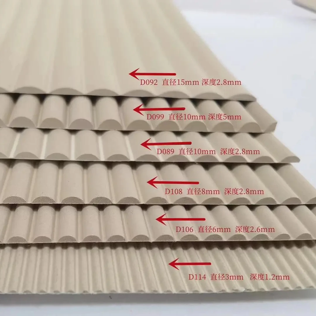 DECORATIVE Flexible Mdf Boards Bendable Wood Roll Panel Ribbed MDF ...