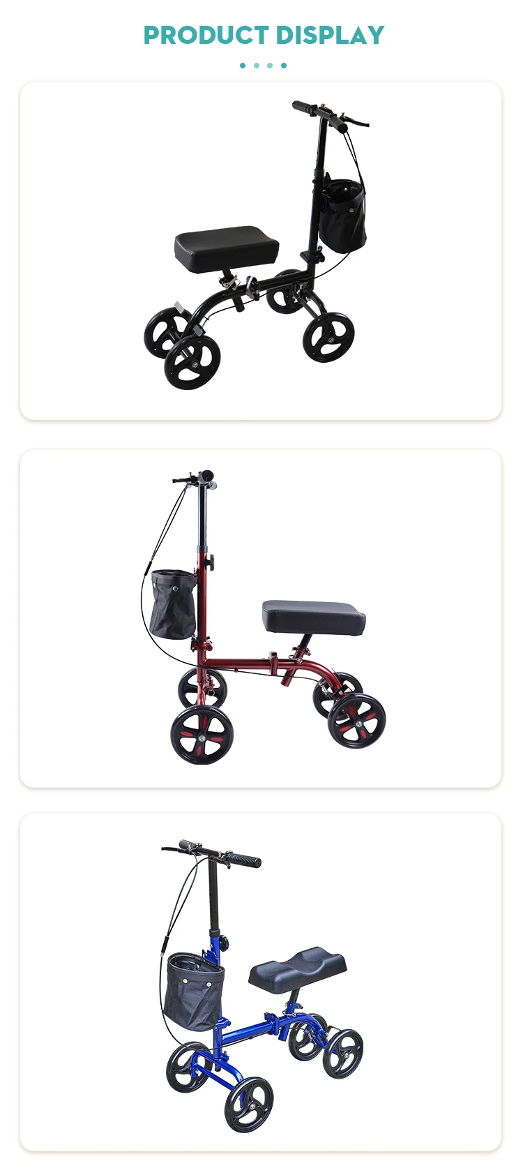 Knee Walker Scooter - Rehabilitation Equipment for Broken Leg