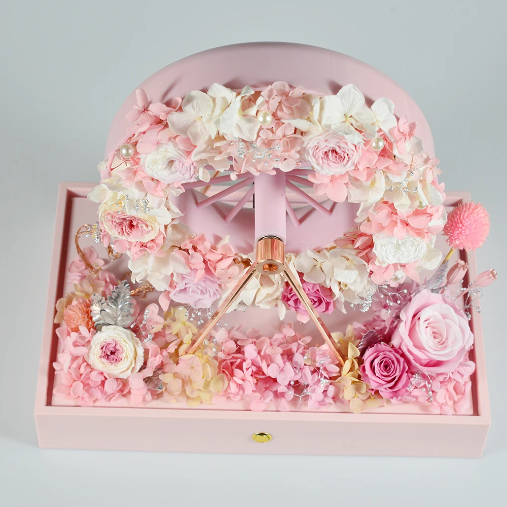 Wholesale Hydrangea and Rose Ferris Wheel Preserved Flower for ...