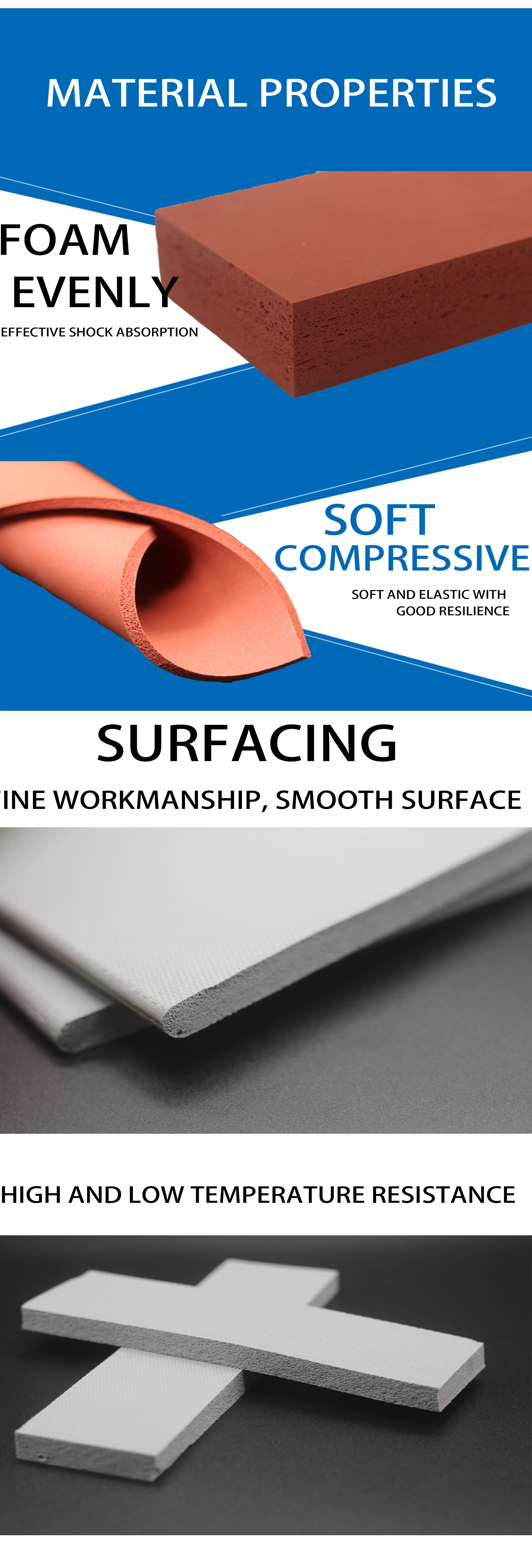 Customized High Temperature Resistant Eva/epdm/silicone Foam Sheets