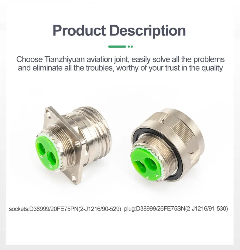 D38999 Mil-dtl-38999 2 Pin Circular Connector Receptacle Wholesale ...